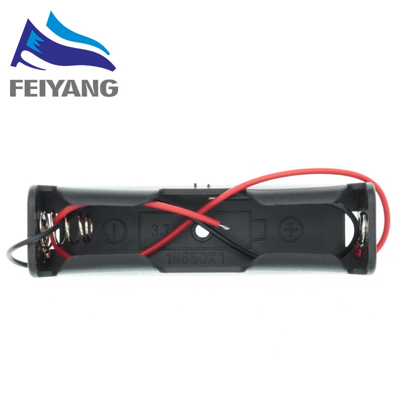 10PCS 18650 Battery Li-ion 3.7V Clip battery holder Box Case Black With ...