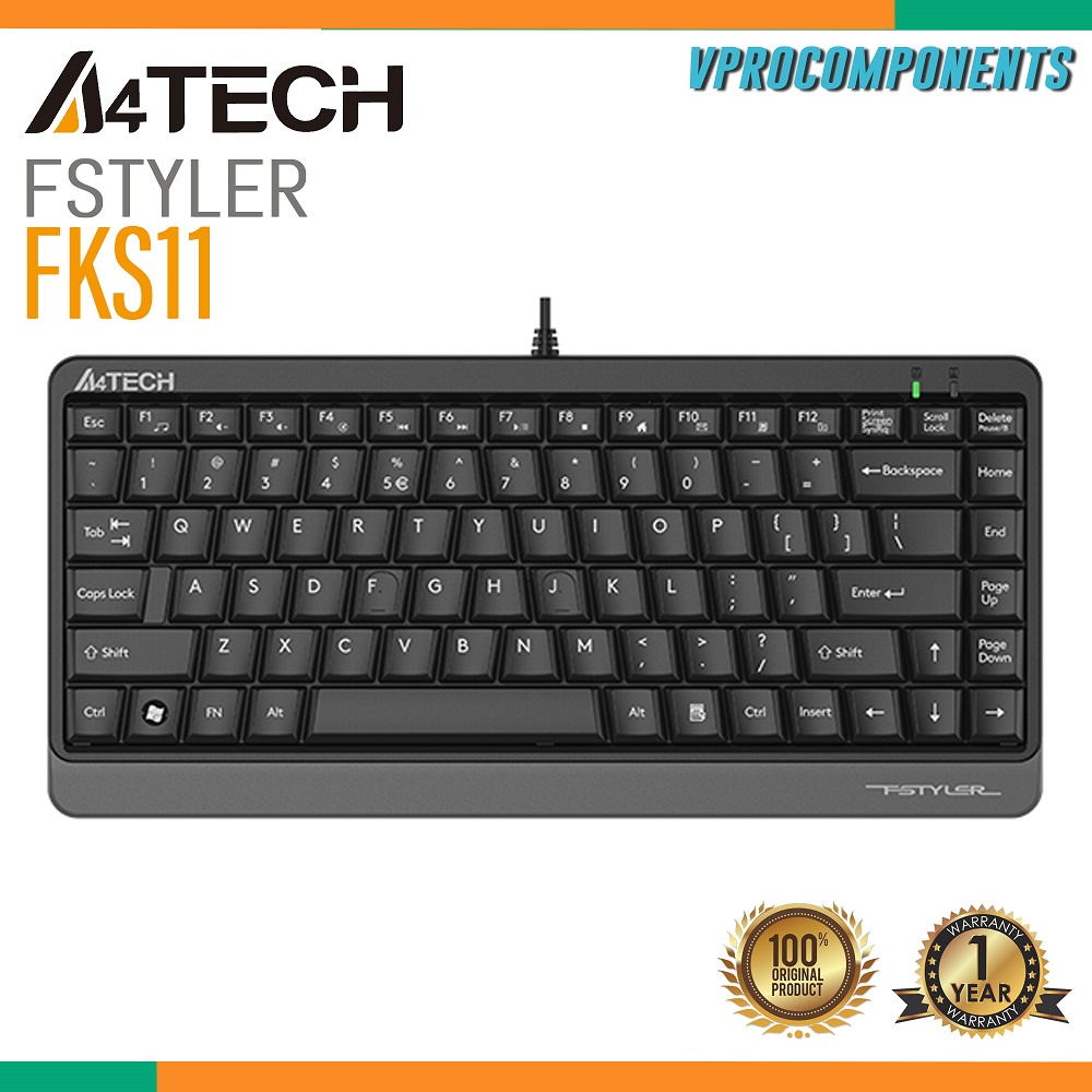 A4Tech Fstyler FKS11 Compact Mini Wired Keyboard (FKS11) | Shopee ...