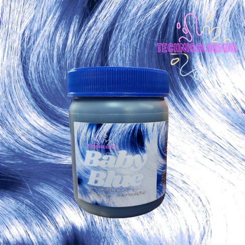 Baby Blue 140ml Technicolor Hair Semi Permanent Hair Dye | Shopee ...