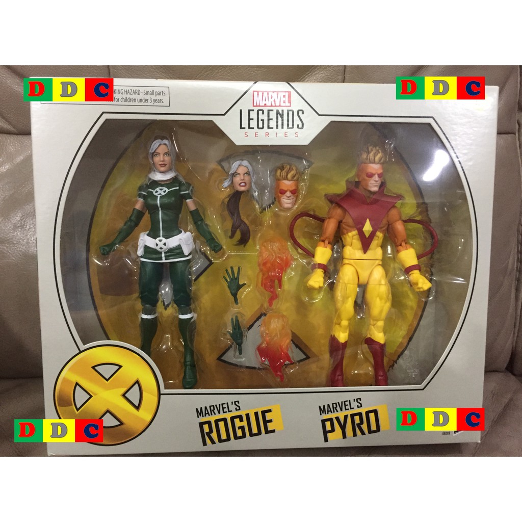 ROGUE and PYRO X-Men Marvel Legends 6-Inch Action Figure 2 Pack (SEALED ...