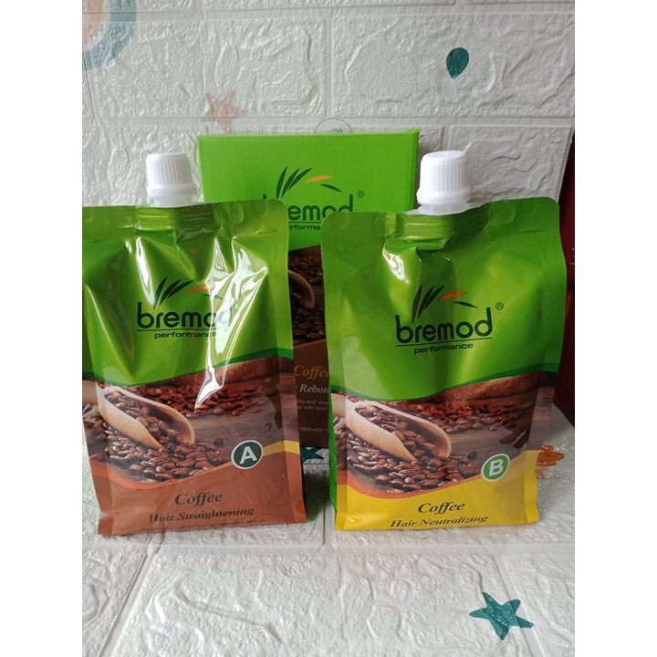Bremod performance coffee hair rebonding straightening 1000mlX2 ...