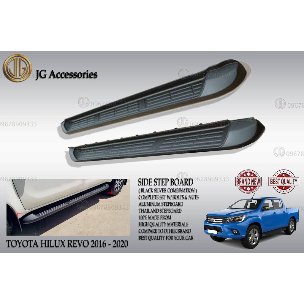 TOYOTA HILUX REVO 2016-2023 SIDE STEP RUNNING BOARD/STEP BOARD/RUNNING ...