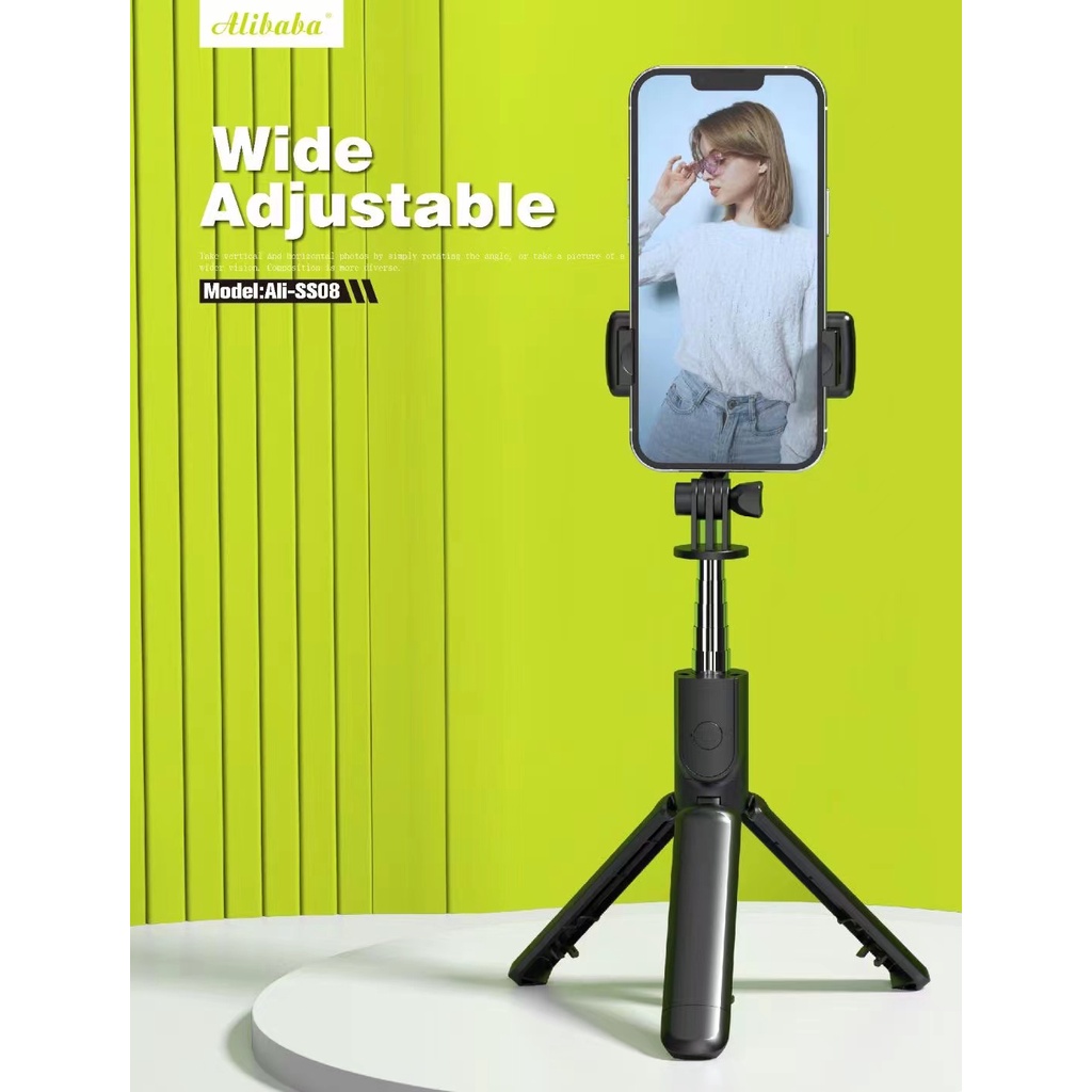 Alibaba Ali-SS08 Extendable Selfie Stick with Wireless Remote and ...