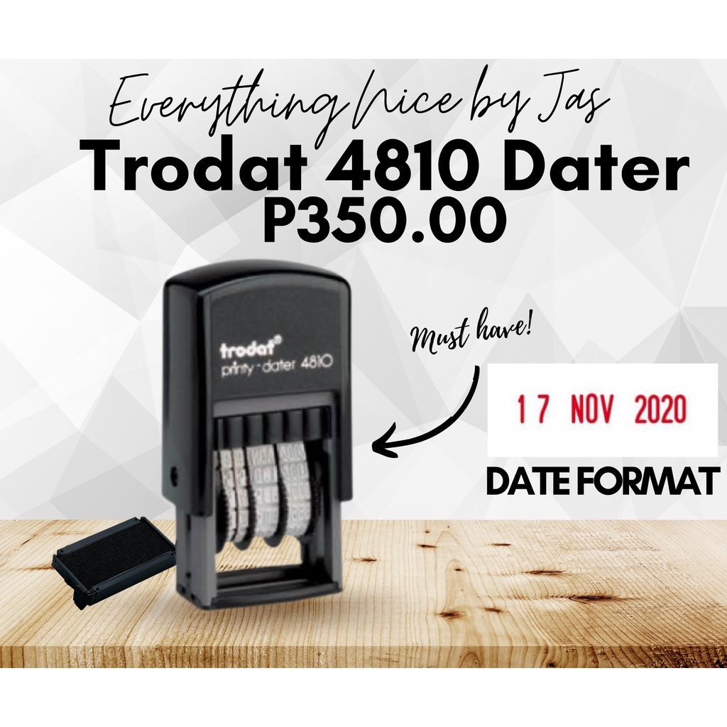 Trodat 4810 PRINTY Dater Self-Inking Stamp | Shopee Philippines