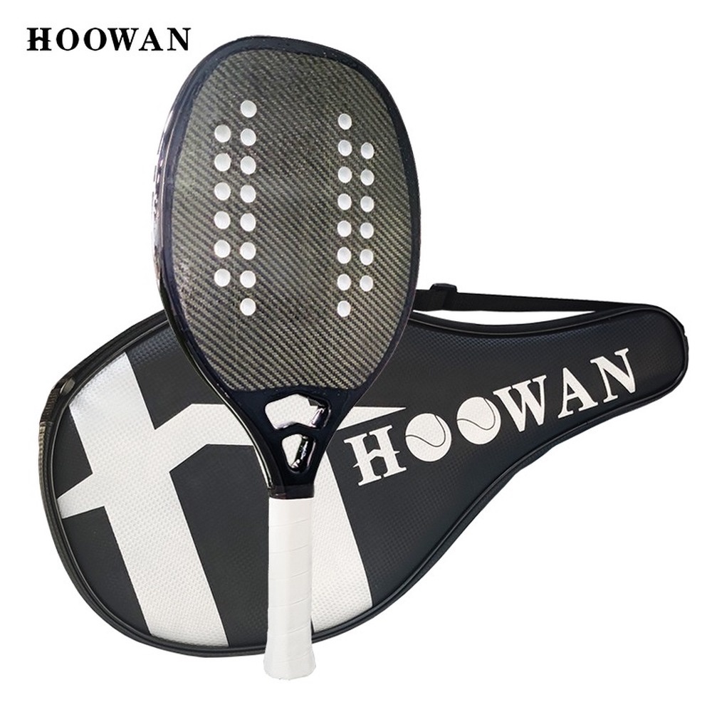 HOOWAN Beach Tennis Racket Kevlar 3K Carbon Fiber Rough Face ...