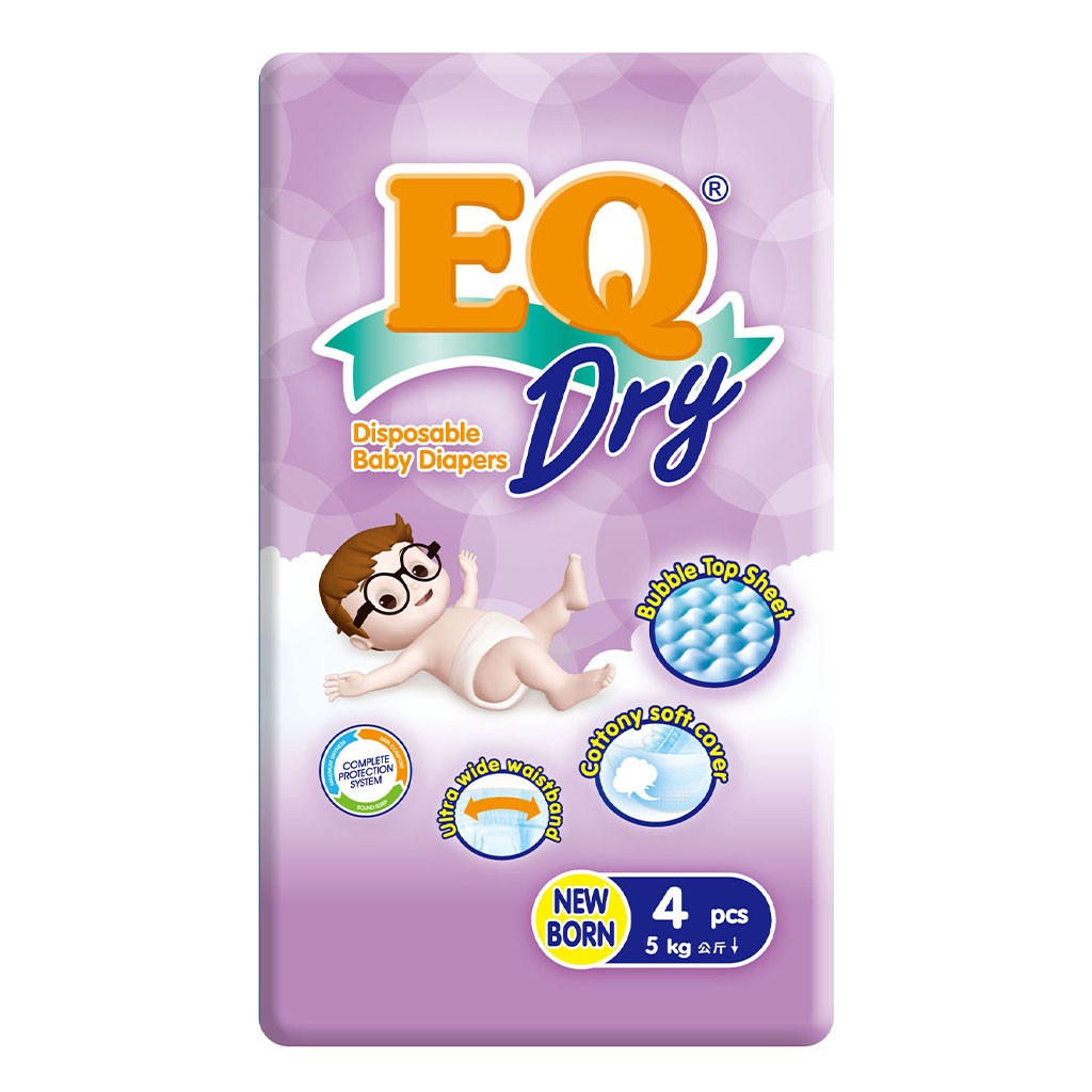 EQ Dry Mini Pack New Born Diaper 4's | Shopee Philippines
