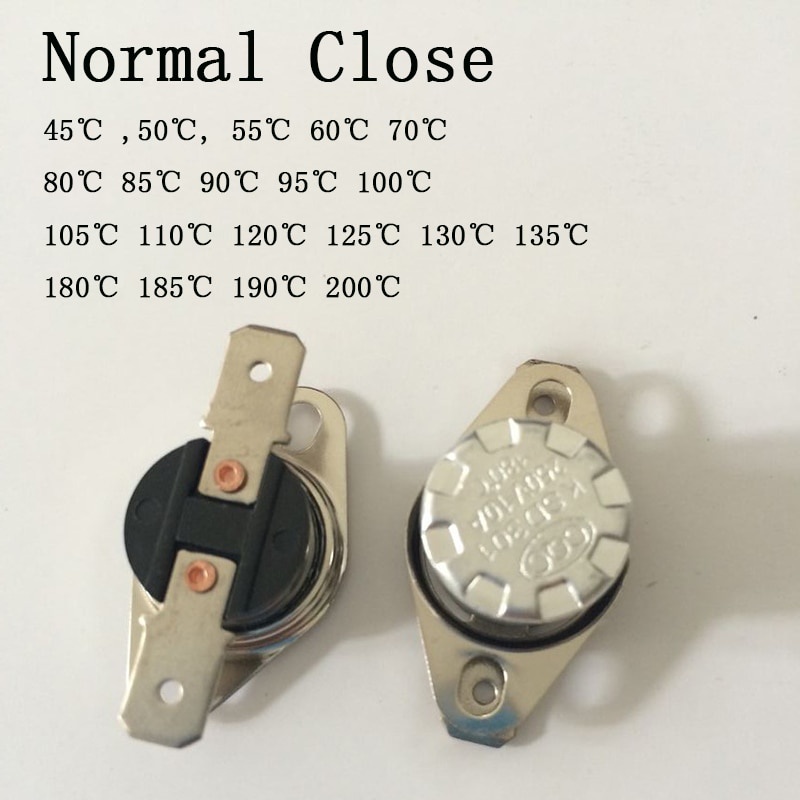 1PCS KSD301 Normally Closed NC Thermostat Temperature Thermal Control ...