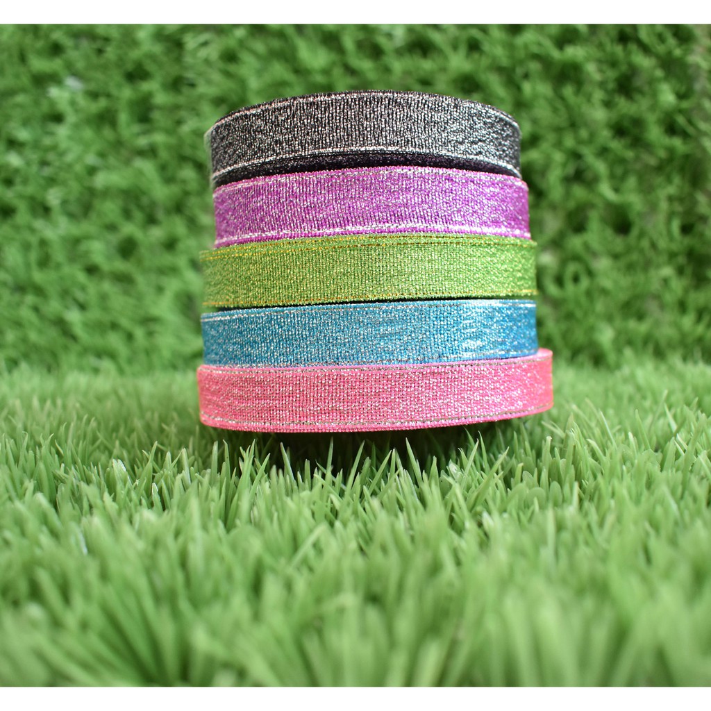 Glitter ribbon 1.3 cm (1 roll) | Shopee Philippines