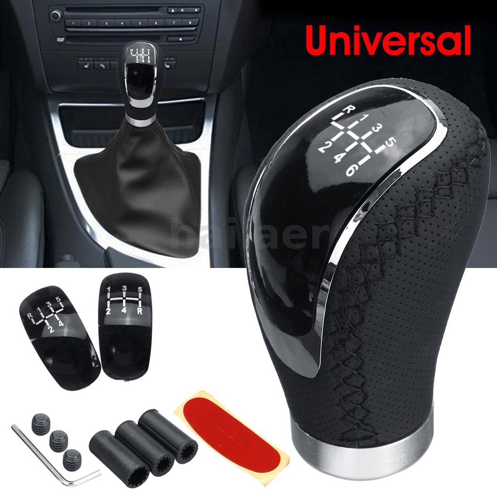 Universal Manual MT Car Gear Stick Shift Shifter Knob + 5/6 Speed 3 ...