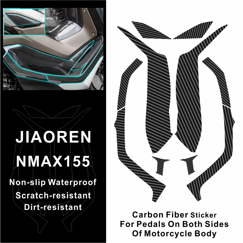 Carbon Fiber Stickers Yamaha NMAX 155 Full Body Sticker For Motorcycle ...