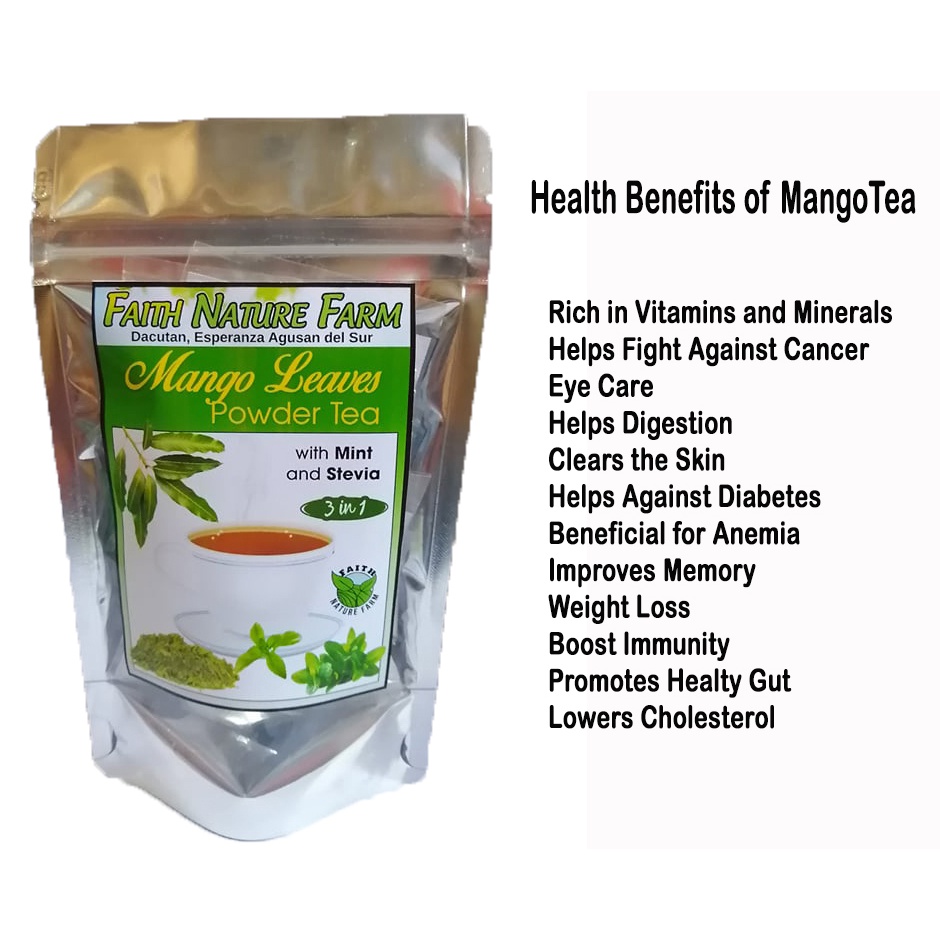 Mango Leaves Powder Tea with Mint & Stevia ( 10 Tea bags ) | Shopee ...