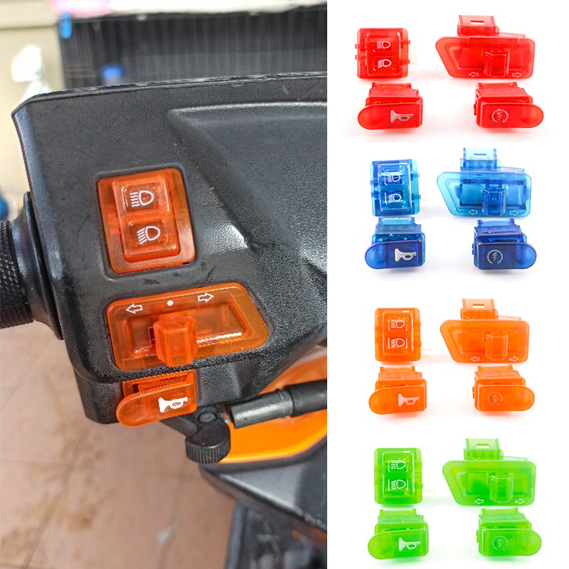 4pcs/ set Motorcycle Head Light Horn Dimmer Turn Signal Starter Single ...