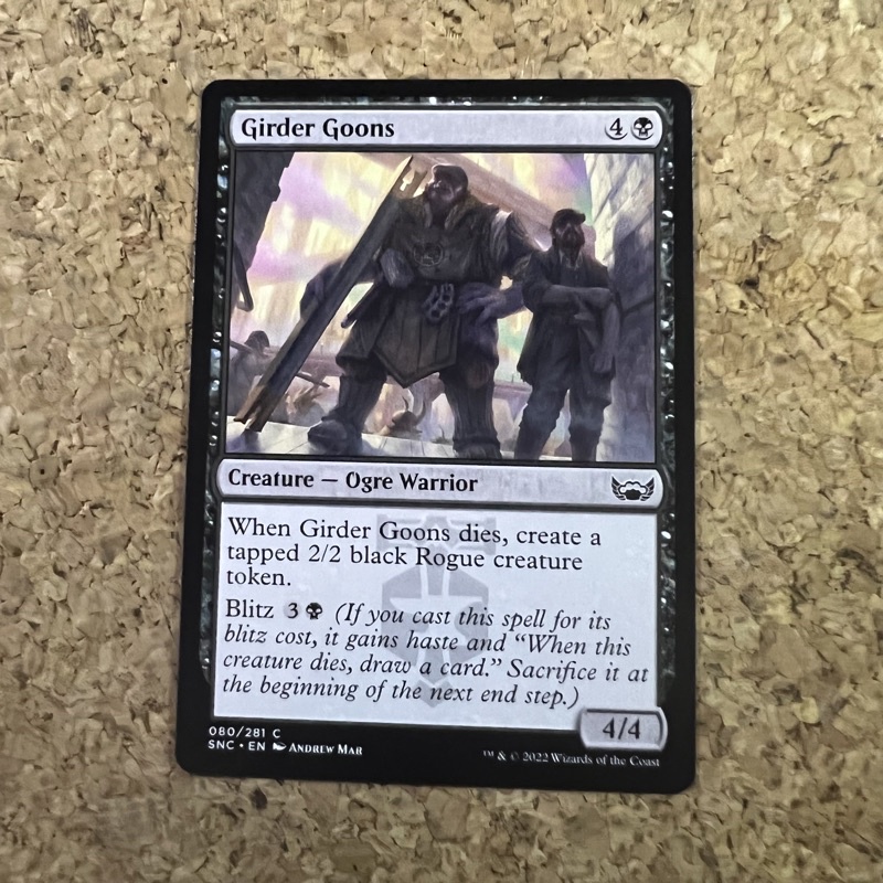 MTG GIRDER GOONS | OGRE WARRIOR | STREETS OF NEW CAPENNA | BLACK ...
