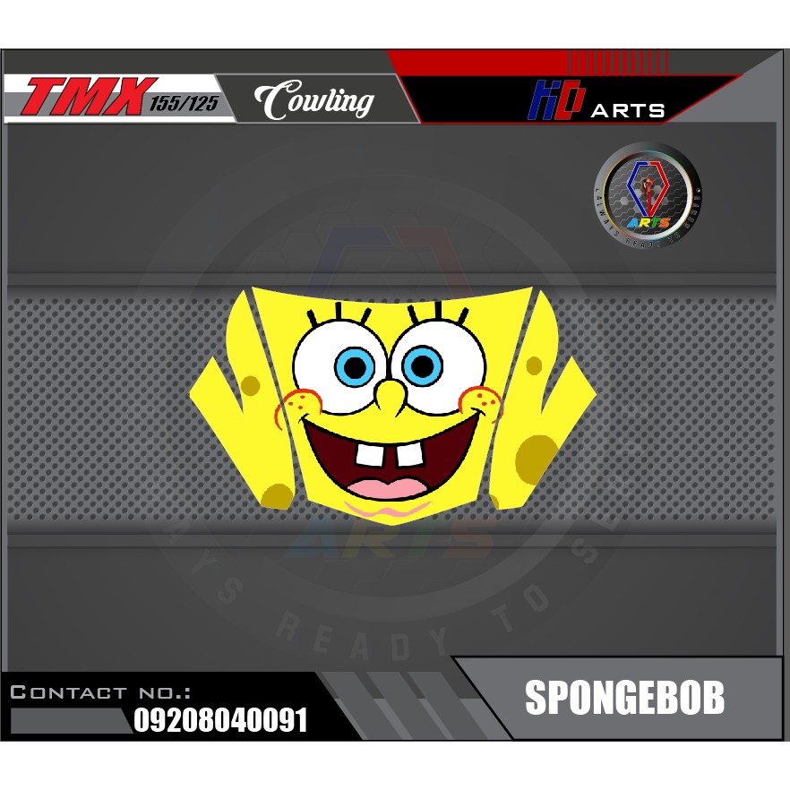 Cowling Decals "Spongebob" : Customized Motorcycle Decals, Laminated ...