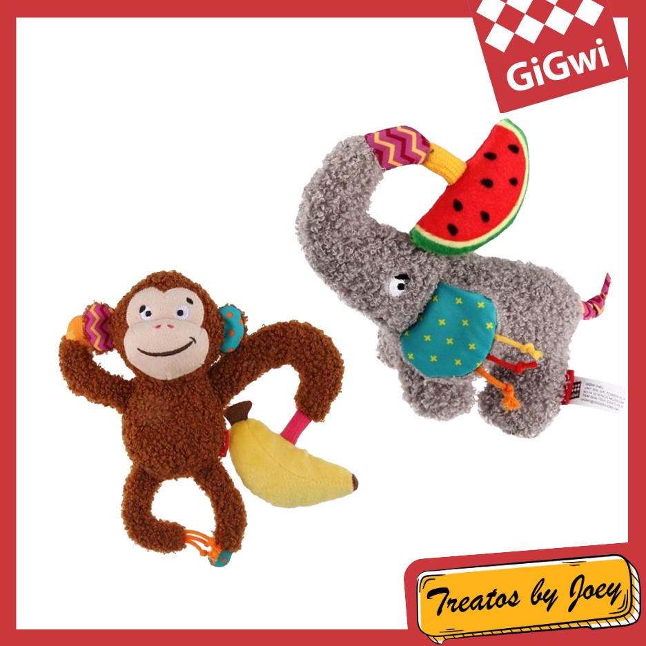 GiGwi Plush Friendz CRINKLE Plush Dog Toy with Squeaker | Shopee Philippines