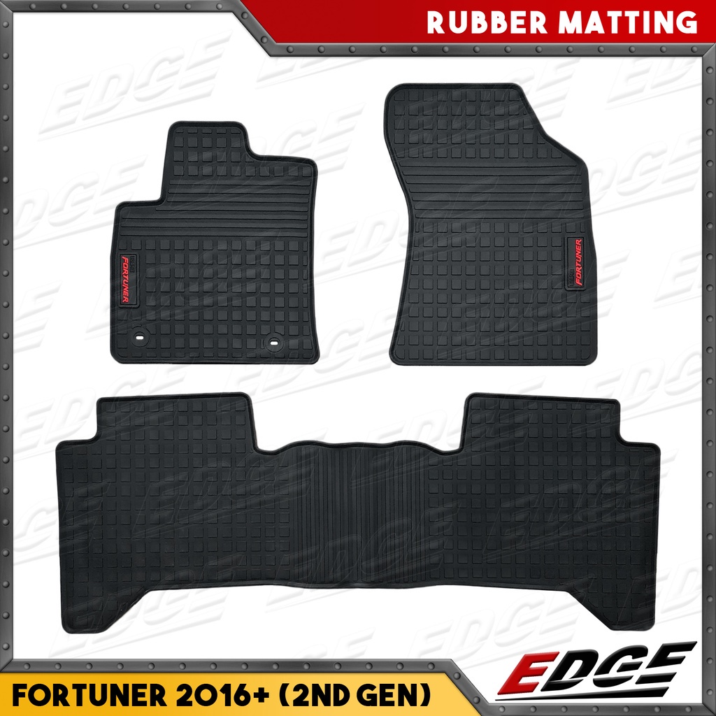 (2 Rows) Toyota FORTUNER 2016-2021 Premium Rubber Matting // 2016 2017 ...