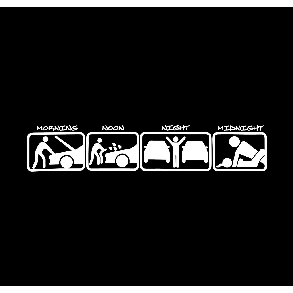 Emden Waterproof Car Sticker Figure Letter Decal Styling Morning Noon ...