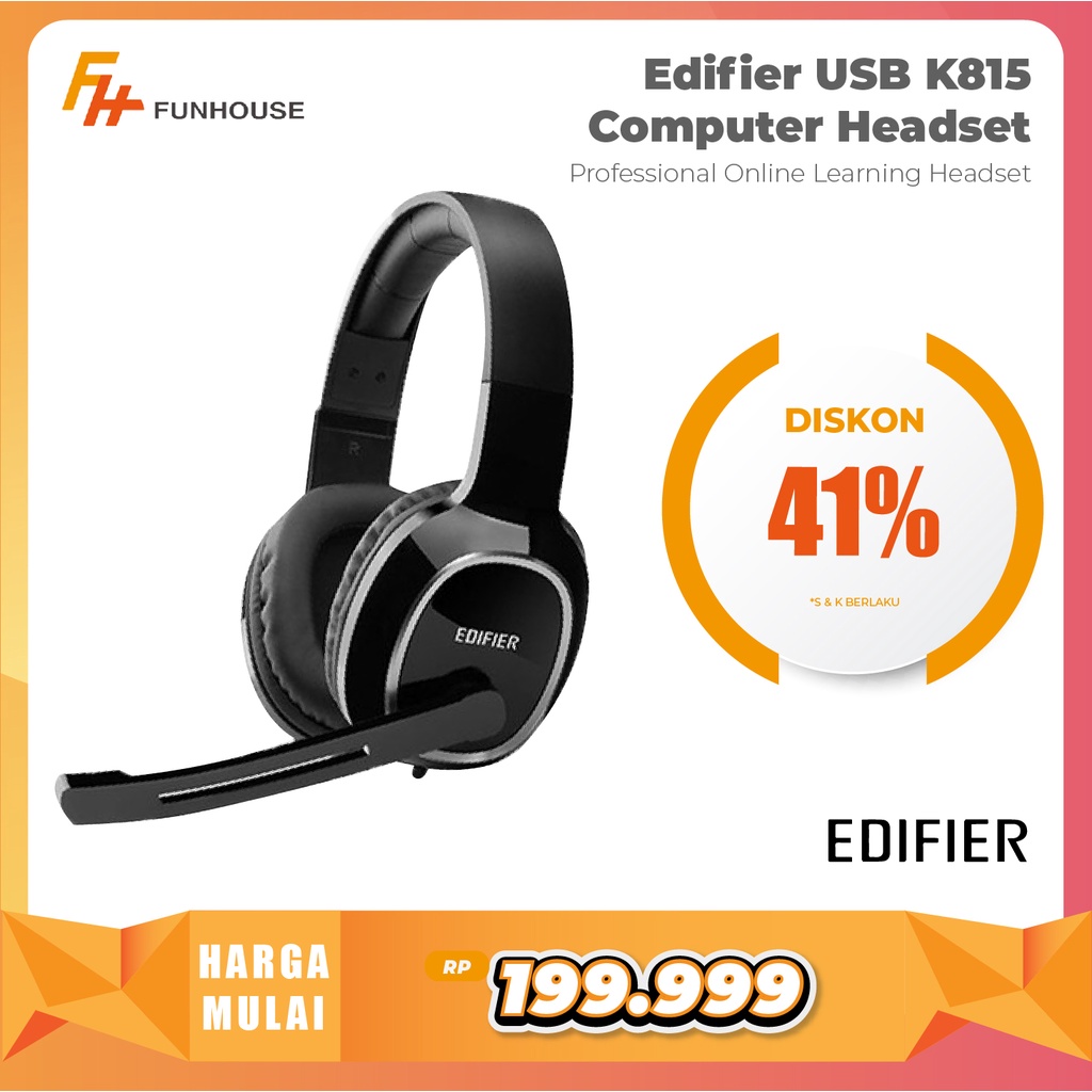 Edifier USB K815 Computer Headset Professional Online Learning Headset ...