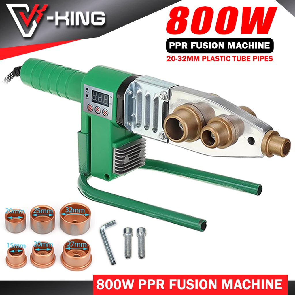 Vking 600w 800w PPR Fusion Machine 20mm-32mm Plastic Pipes Welding Kit ...