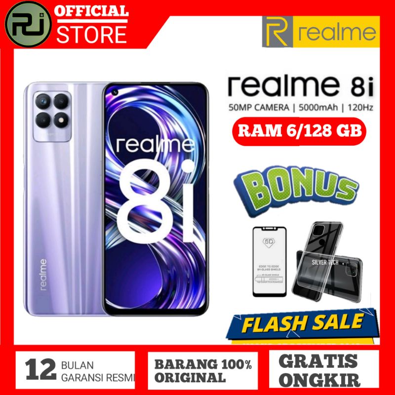 REALME 8i RAM 6/128 GB CAMERA 50MP,BATREI 5000MAH GARANSI RESMI ...