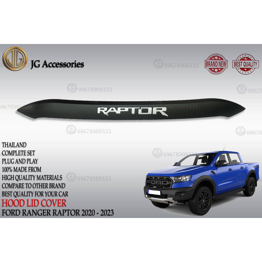 FORD RANGER RAPTOR T8 2016-2022 HOOD LID COVER/HOOD LIP/HOOD END MATTE ...