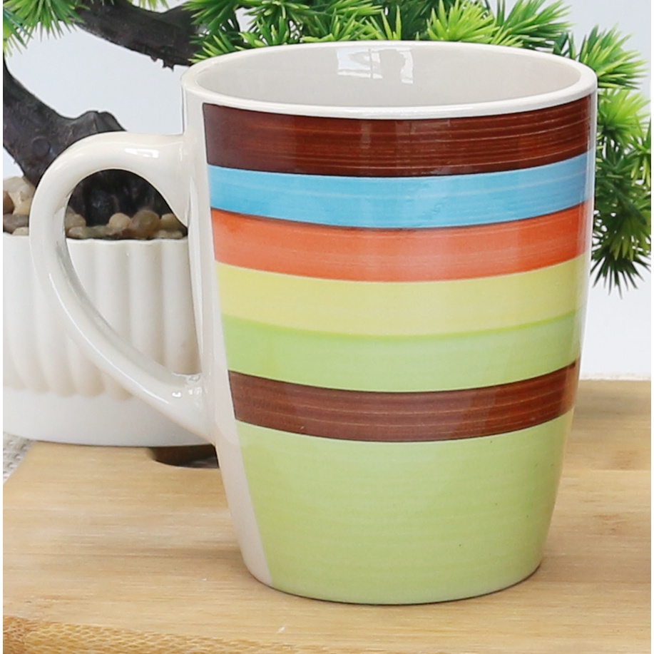 Hand Printed Design MUG-A1, A2, A3, A4 Cup Water Mugs with Handle Glass ...