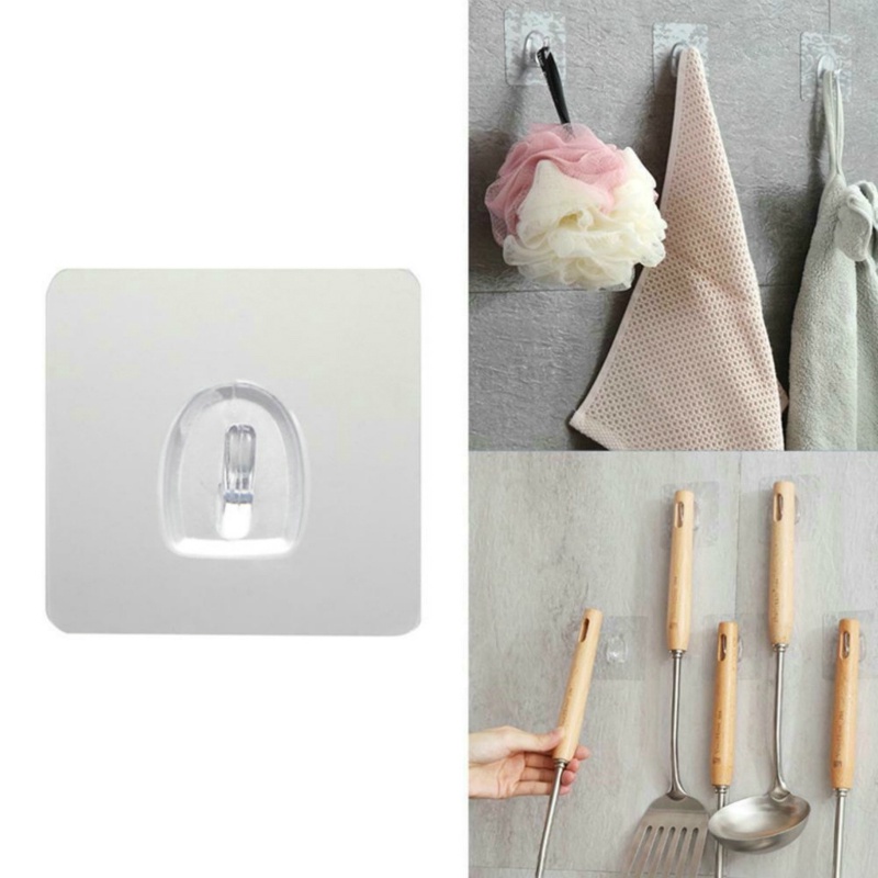 10 Pcs Seamless Adhesive Wall Hooks, Wall Hanger Organizer, Self ...