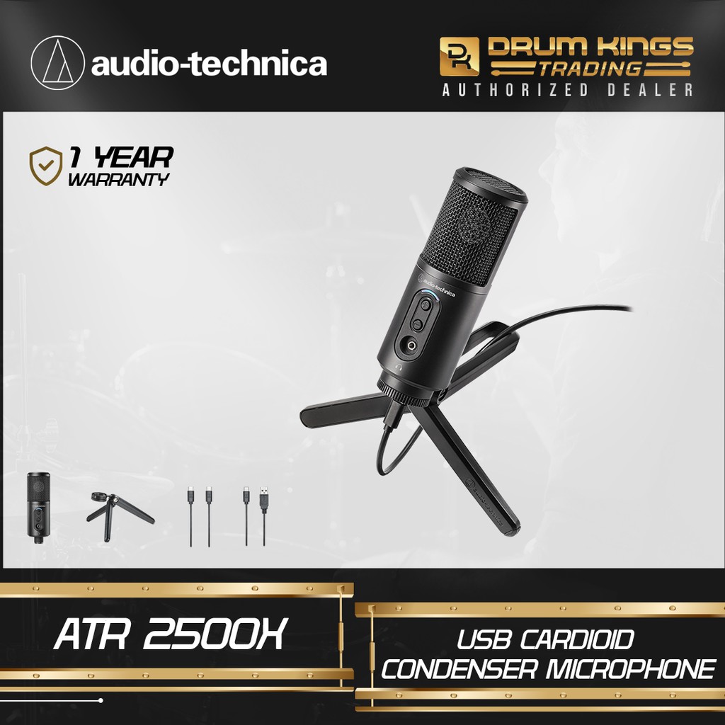 Audio-Technica ATR-2500x USB Cardioid Condenser Microphone | Shopee ...