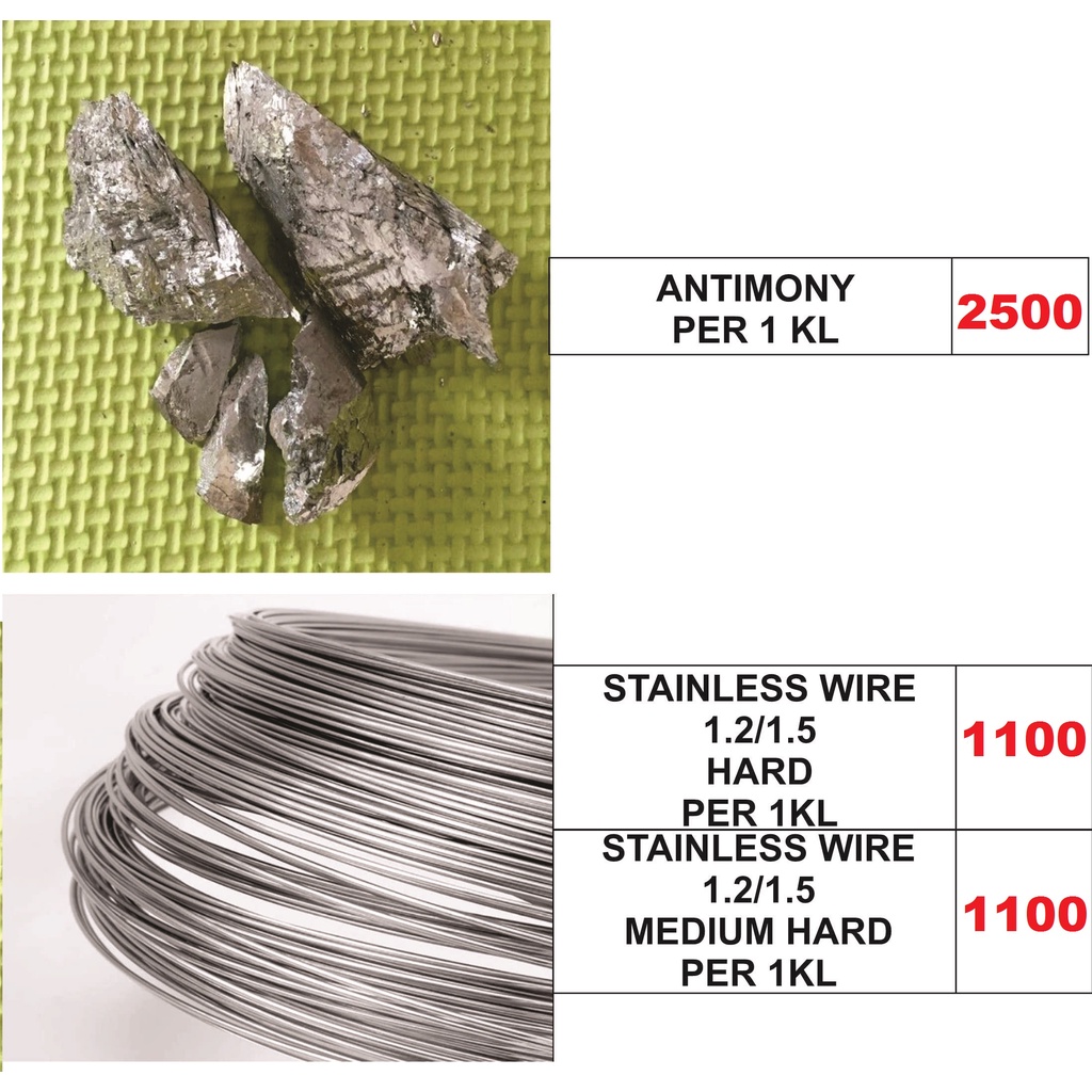 ANTIMONY AND STAINLESS WIRE FOR JIGS MAKING | Shopee Philippines