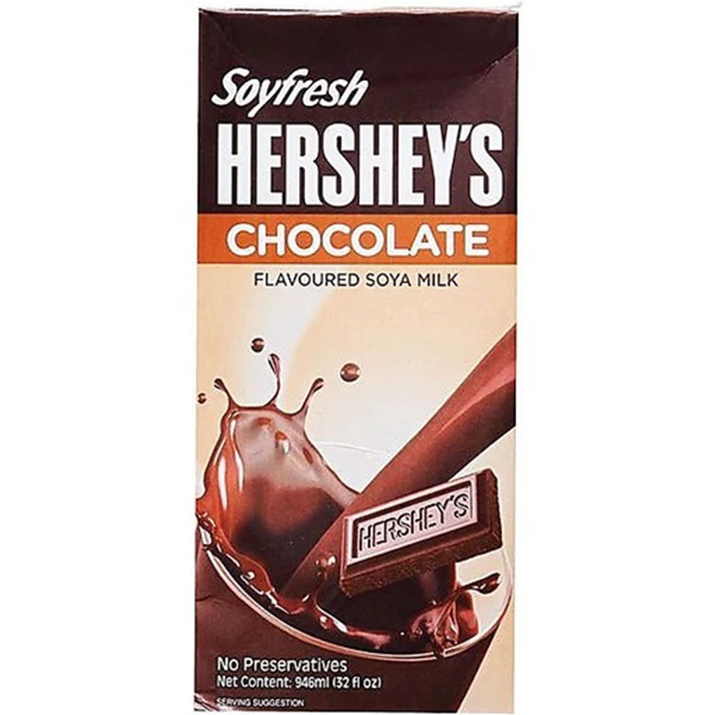 Soyfresh Hershey's Chocolate Flavoured Soya Milk Drink 946mL | Shopee ...