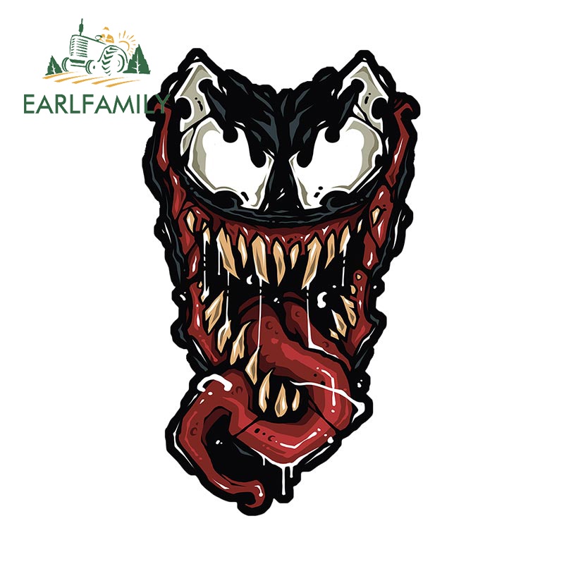 EARLFAMILY 13cm x 7.7cm Venom Car Stickers Waterproof Scratch Proof ...