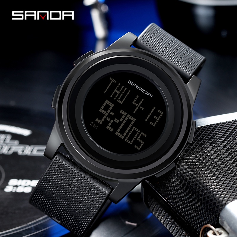 Sanda Super Slim Sanda Sport Watch Men Brand Luxury Electronic LED ...
