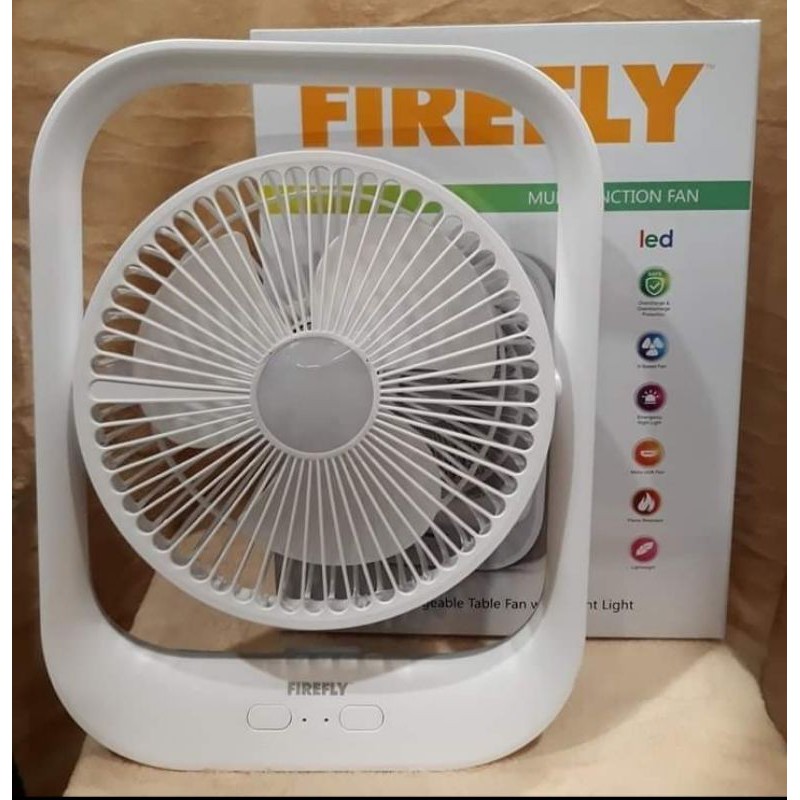 FIREFLY 7'' Rechargeable FAN with LIGHT|Original | Shopee Philippines