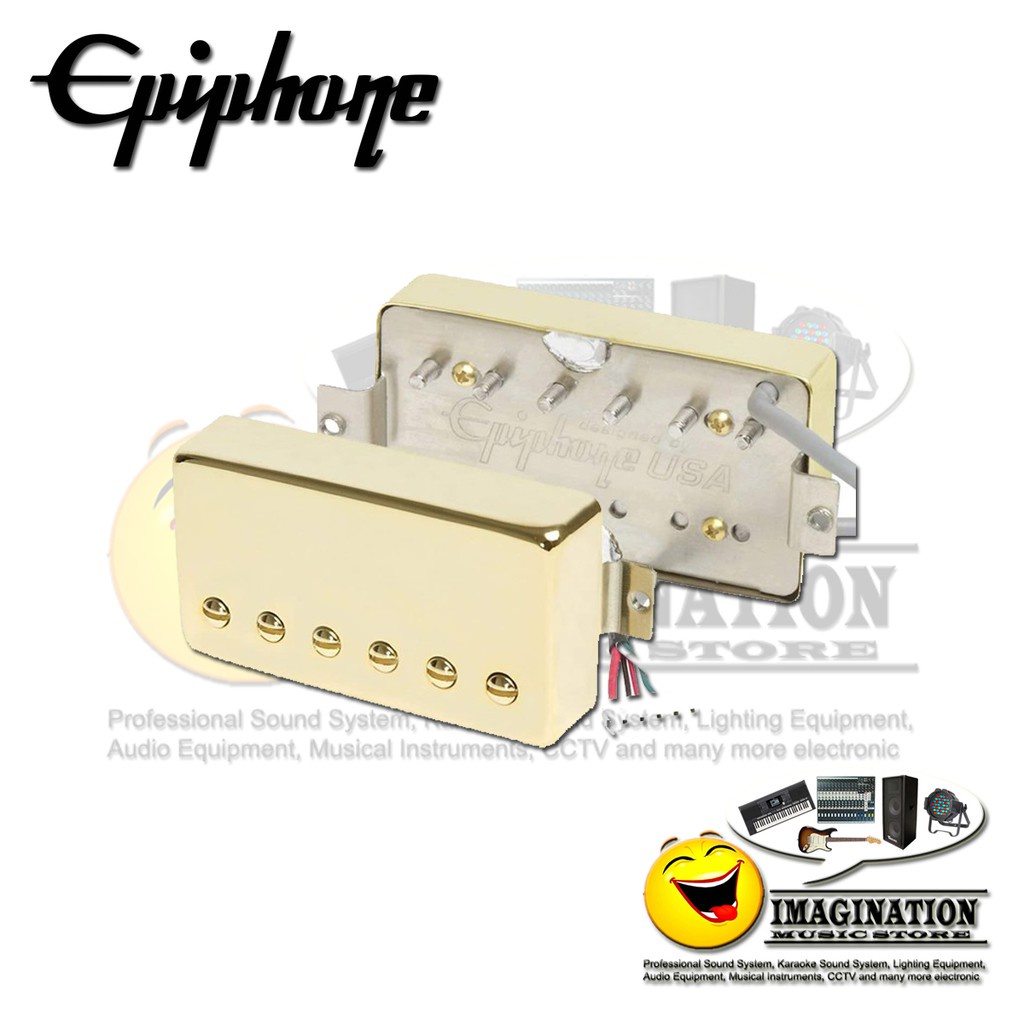HS-Epiphone ProBuckers Electric Guitar Pickups, Set of 2, Gold(Ready ...
