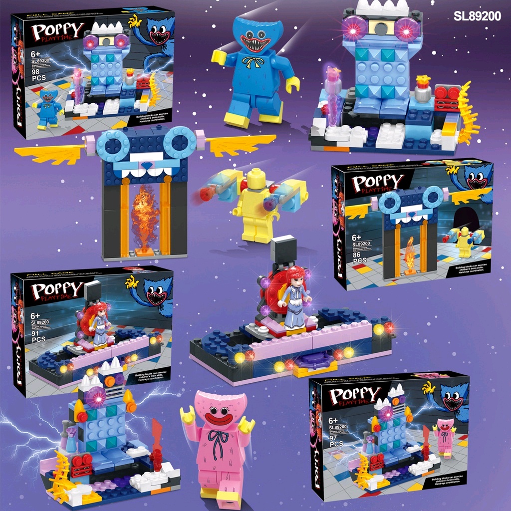 Poppy Playtime Toys with Lego Bobby's Playtime Hug Doll Toy Blocks ...