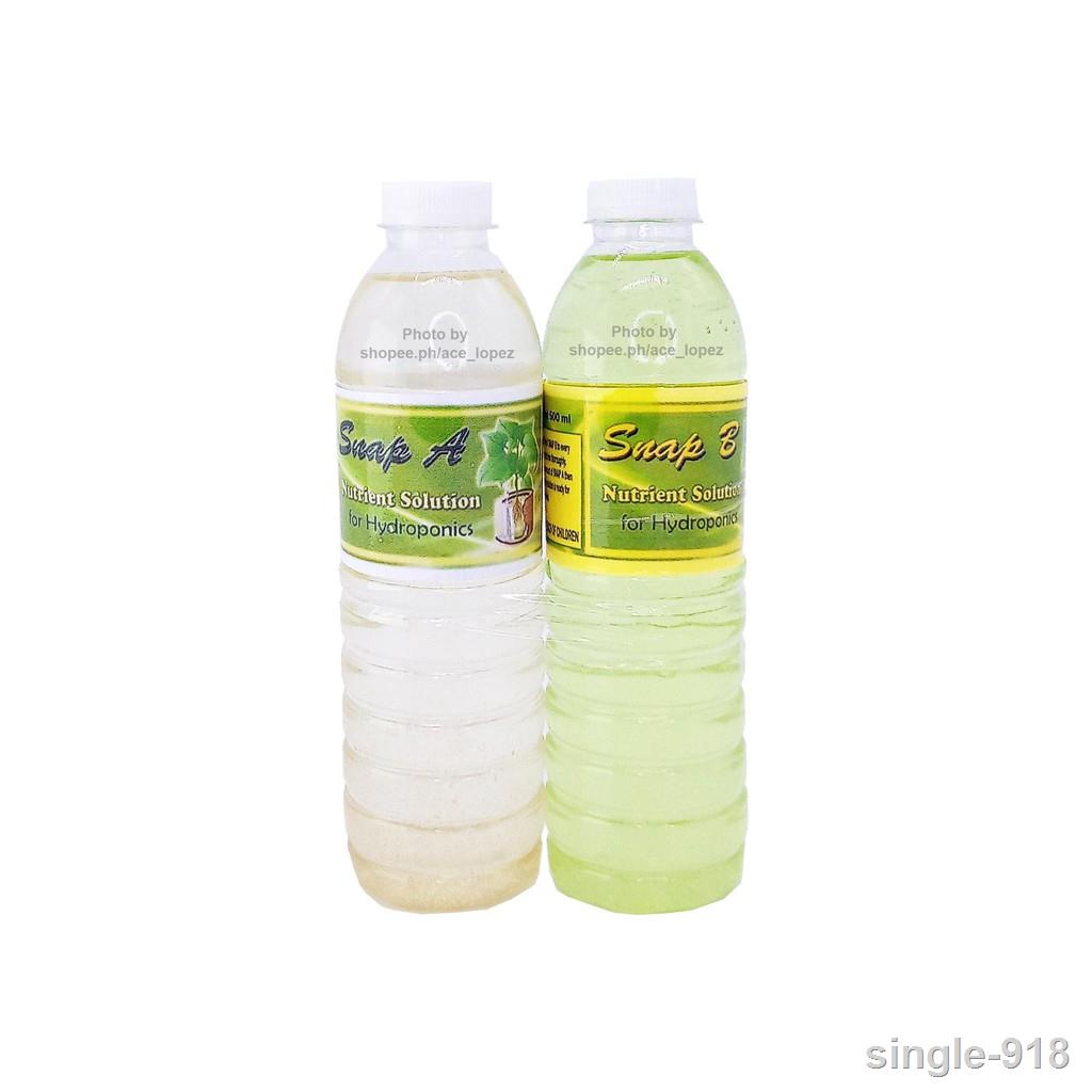 Snap Hydroponics Nutrient Solution 500ml 1 Set (wholesale) | Shopee ...