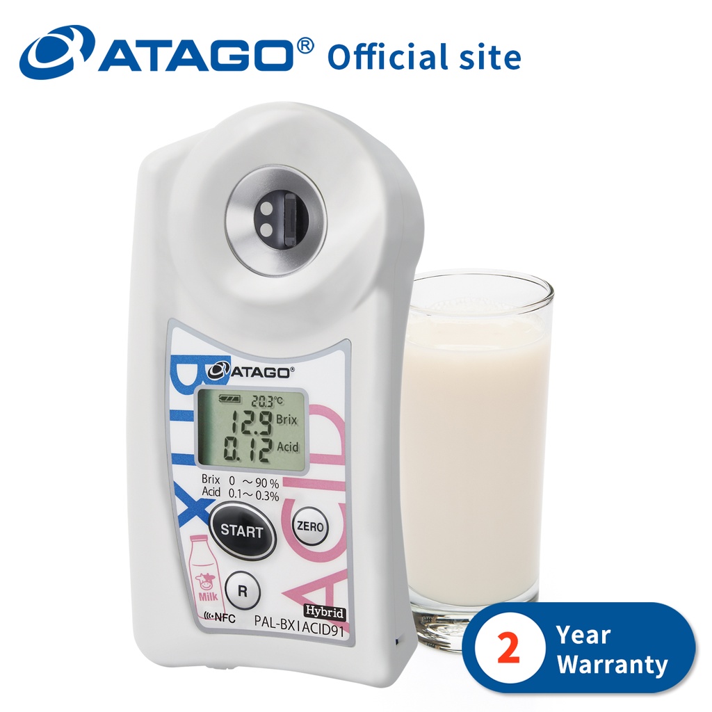 ATAGO Digital Pocket Brix-Acidity Meter (Milk) PAL-BX/ACID91 Master Kit ...
