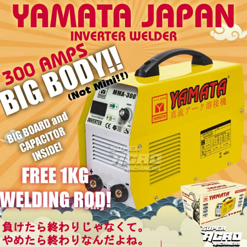 YAMATA Welding Machine 300AMPS with FREE 1kg Welding Rod | Shopee ...