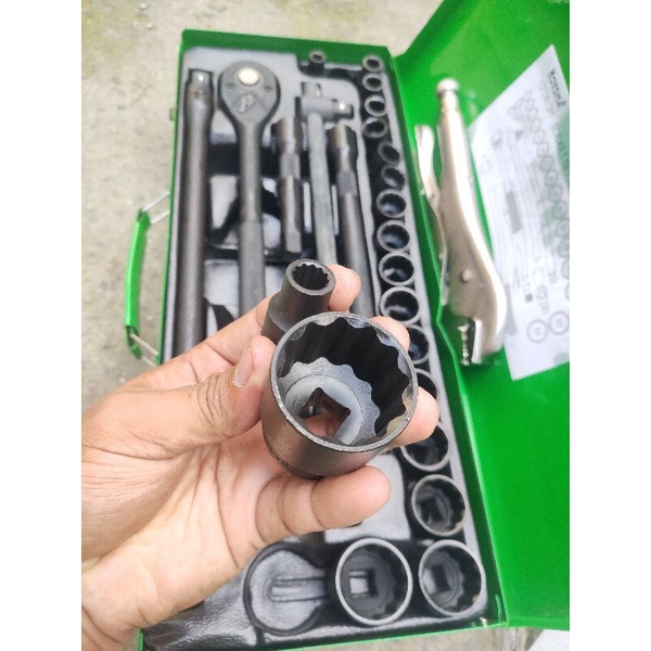 1/2 drive socket wrench set with vise grip flower type | Shopee Philippines