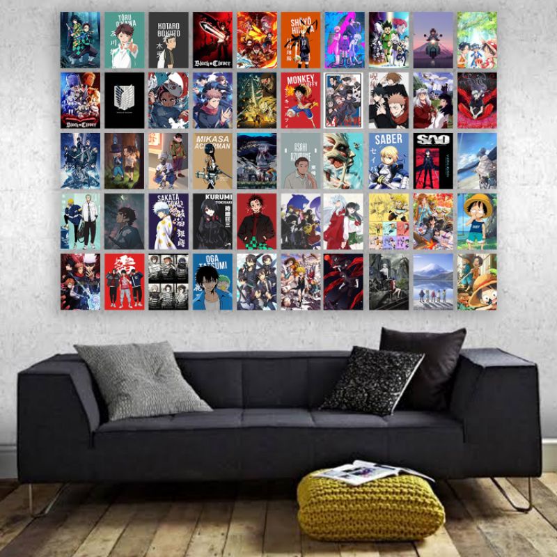 Anime poster One set random Package 50pcs | Shopee Philippines