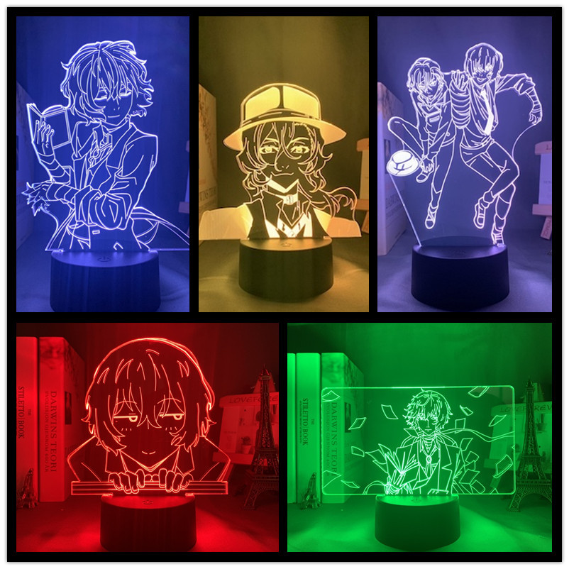 Bungo Stray Dogs Osamu Dazai Lamp for Room Decor Friend Birthday Gift ...