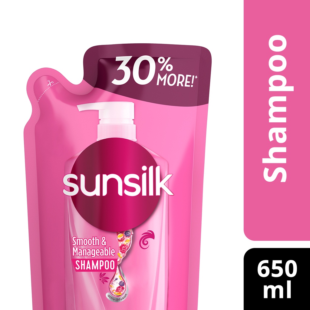 New Sunsilk Pink Smooth & Manageable 650Ml Doy | Shopee Philippines
