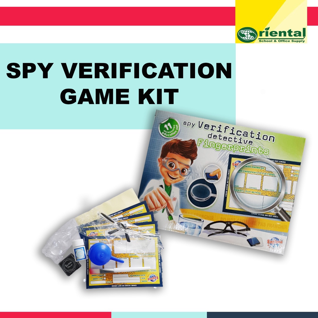 Spy Verification Game Kit for Kids Detective Fingerprints Pretend and ...