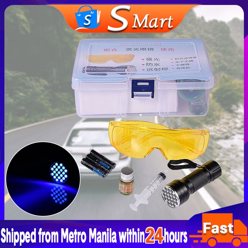 Auto Aircon Leak UV Flashlight Refrigerant Leak Detection Dye ...