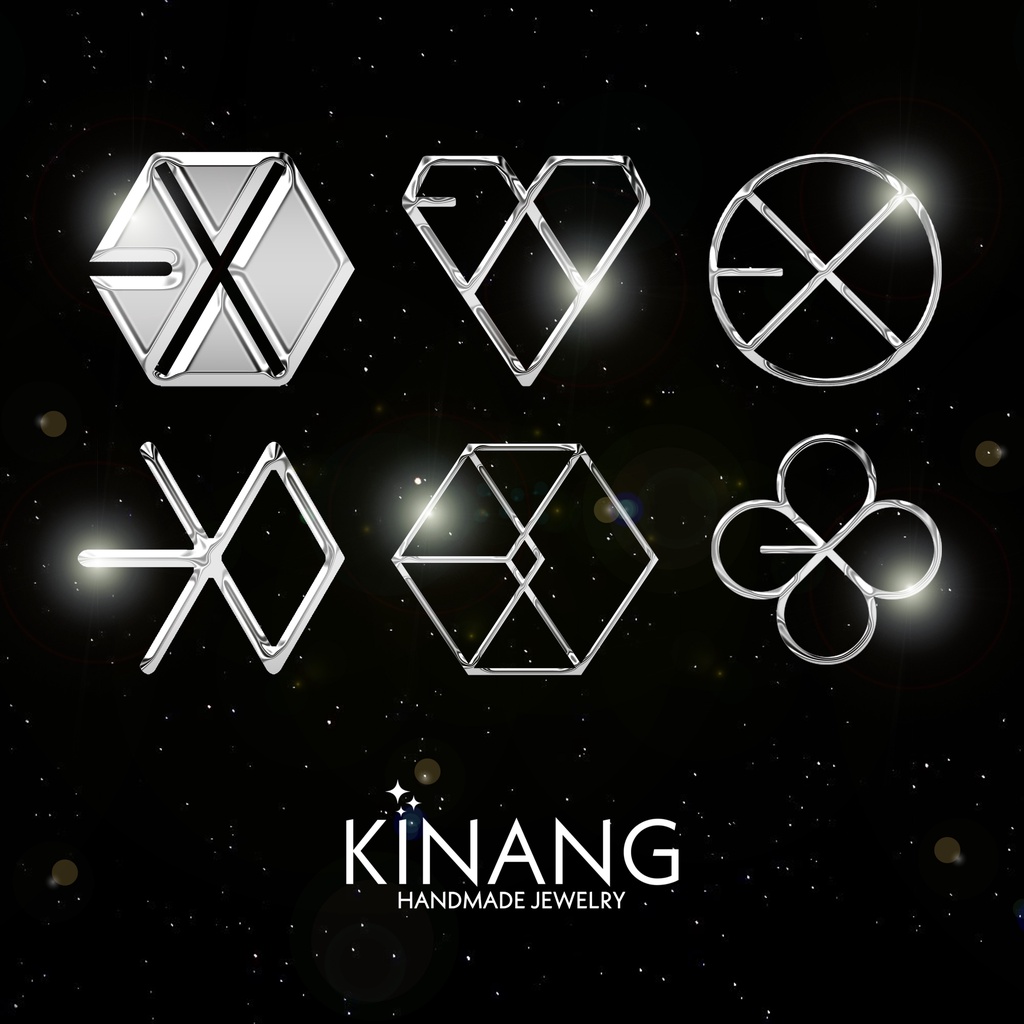 Kinang: "EXO Logo" Necklace (Xiumin, Suho, Lay, Baekhyun, Chen ...
