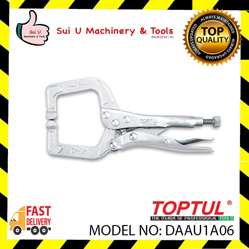 TOPTUL DAAU1A06 C-Clamp Locking Pliers with Standard Tip (6'') | Shopee ...