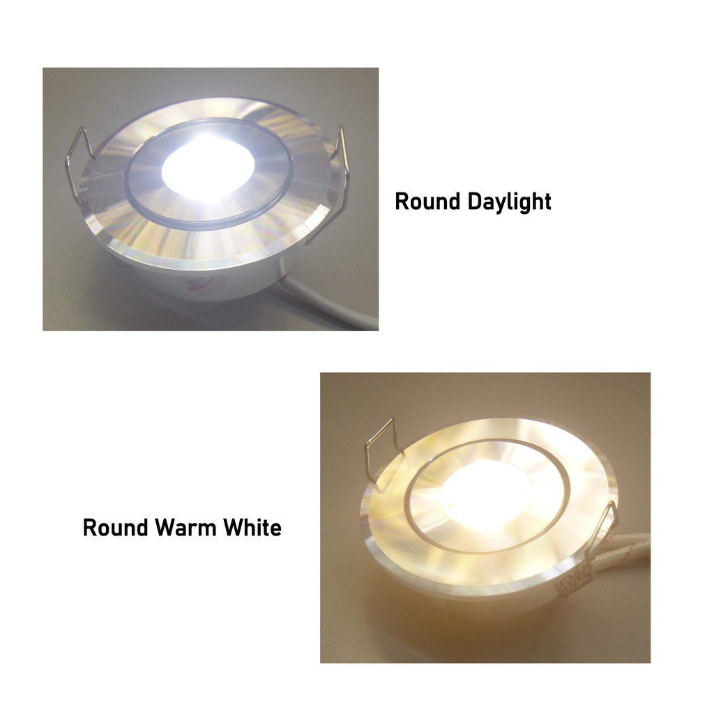 LED Recessed Directional Pinlight 3Watts ROUND/SQUARE (DL/WW) | Shopee ...
