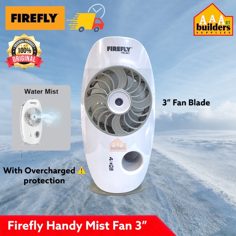 Firefly Handly Mist Fan 3” Rechargeable | Shopee Philippines