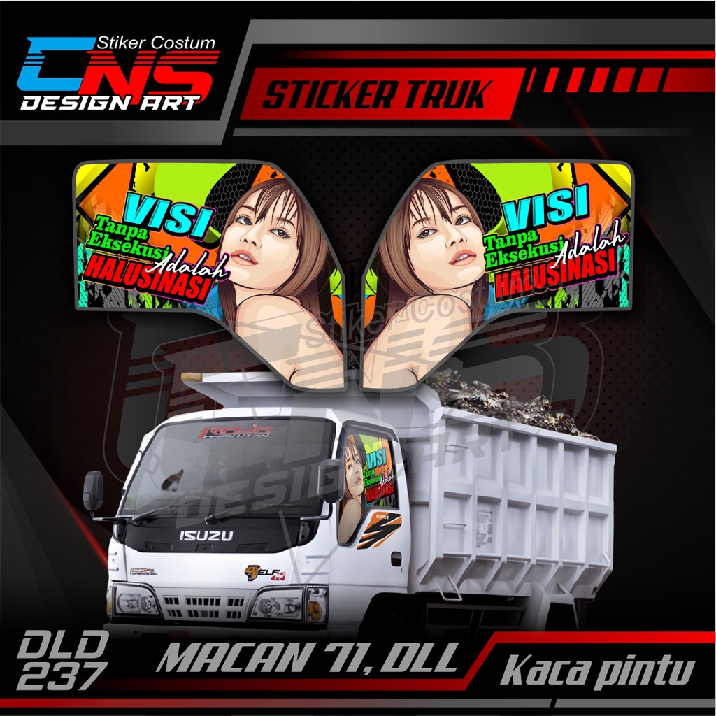 Custom ISUZU MACAN Truck Front Door Glass Sticker Photo of Beautiful ...