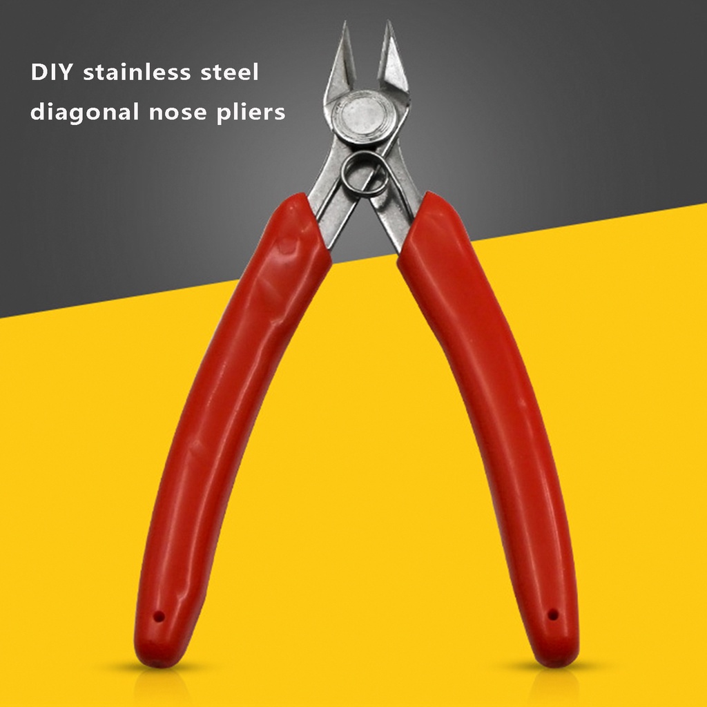 DIY Stainless Steel Diagonal Pliers Electrical Wire Cable Cutters ...